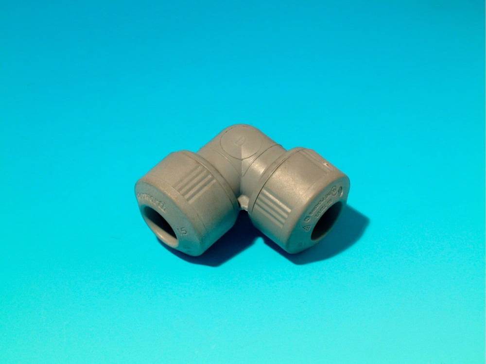 5 x Hepworth Hep2O 10mm elbows / bends. Hep20 Hep 20 2O push fit elbow ...