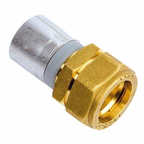 5 x Buteline 16mm x 22mm female brass compression fittings. PRESS FIT ...