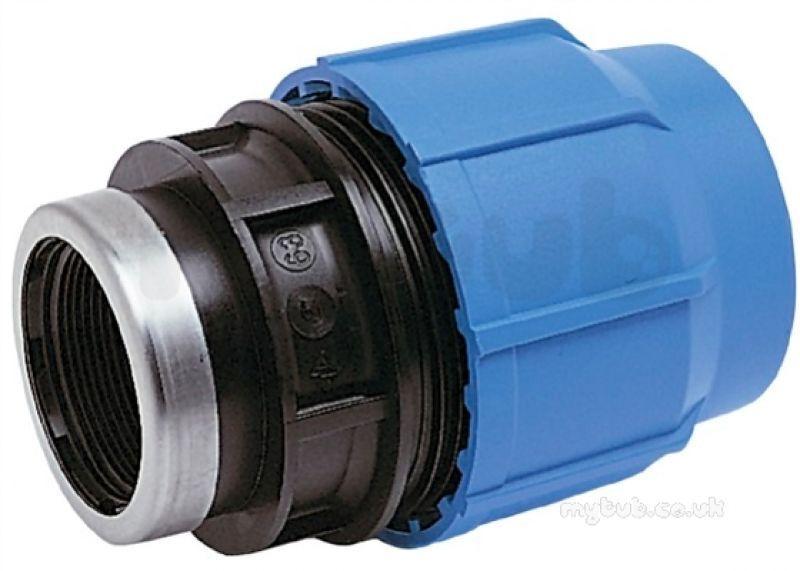 75mm x 2” BSP female coupler for blue MDPE pipe. GF George Fischer ...