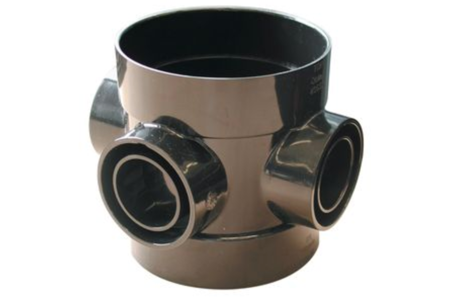 4 x Wavin Osma Double Socket Solvent Weld Boss Pipe 110mm (4”) 4S588B ...