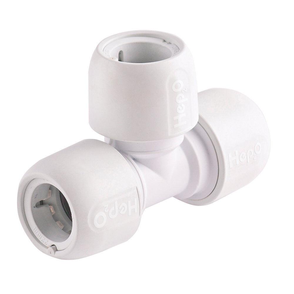 5 x Wavin Hep2O 22mm equal tees. Hep20 Hep 2o 20 push fit tee HD10/22W ...