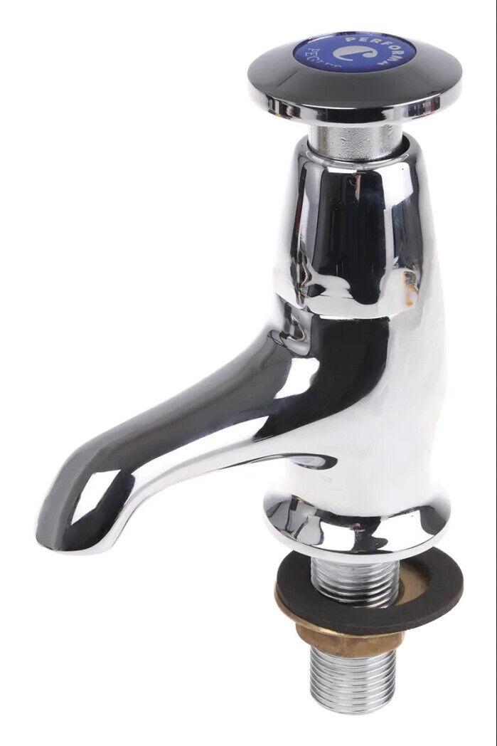 Pegler Performa self-closing basin tap for cold water. Non-concussive ...